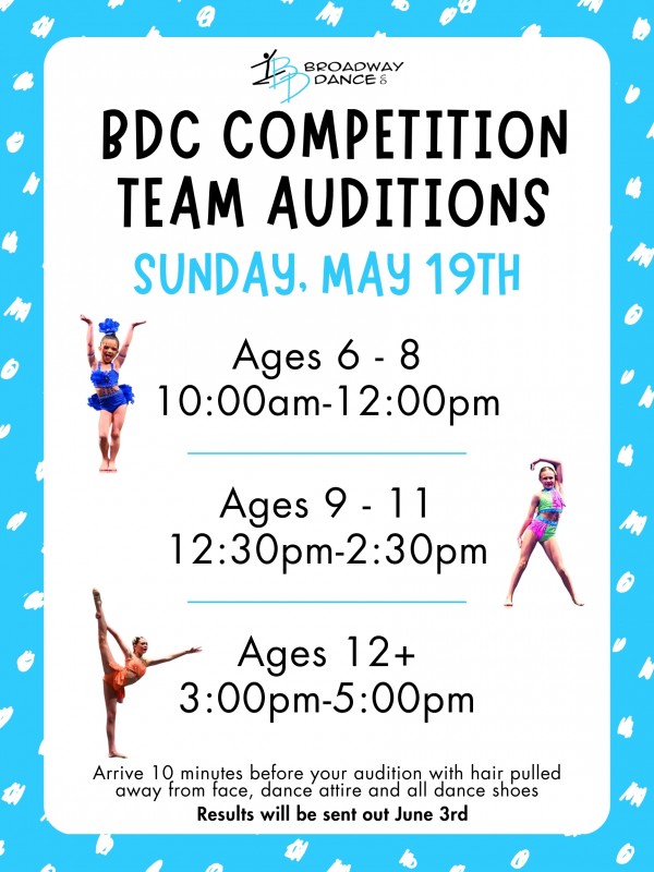 Audition Information Competition Dance Team | Broadway Dance Co | Dance ...